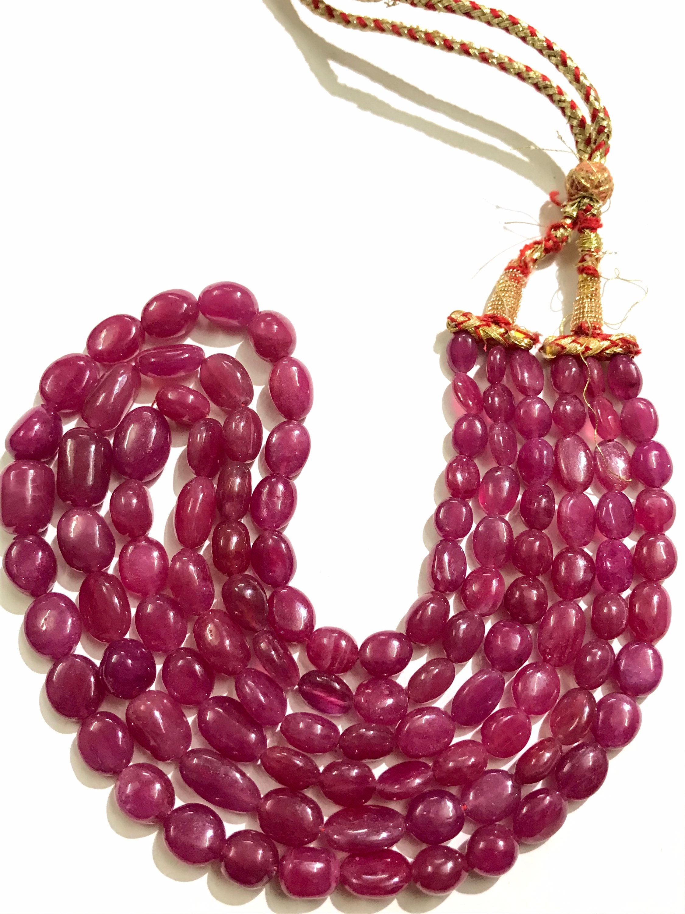 Aaaa~extremely Beautiful Natural Ruby Gemstone Necklace~16•17•18 Inch 7 ...