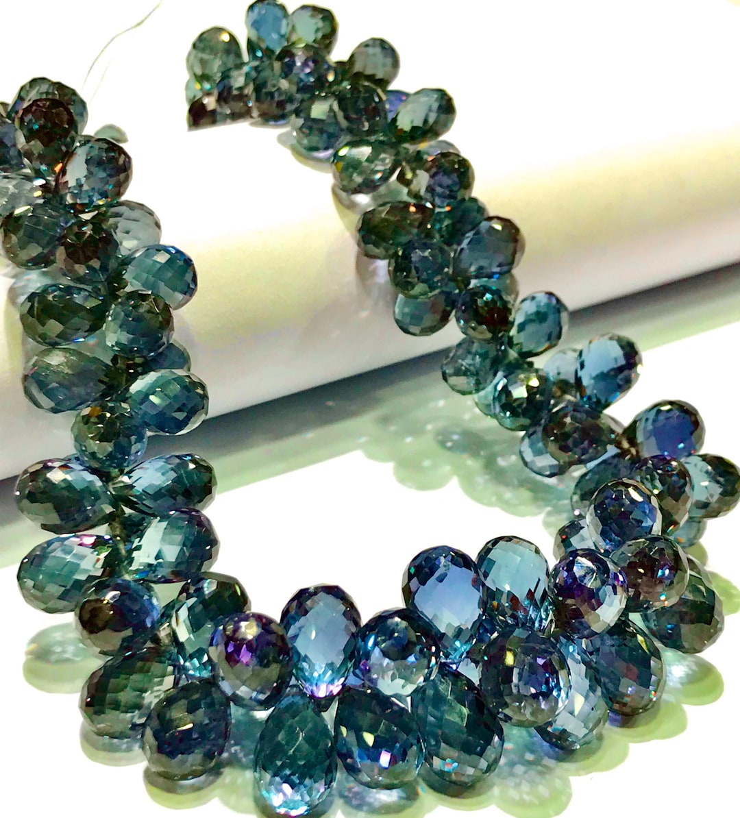 Extremely Gorgeous~~aaaa+ Alexandrite Faceted Teardrops Beads Rare ...