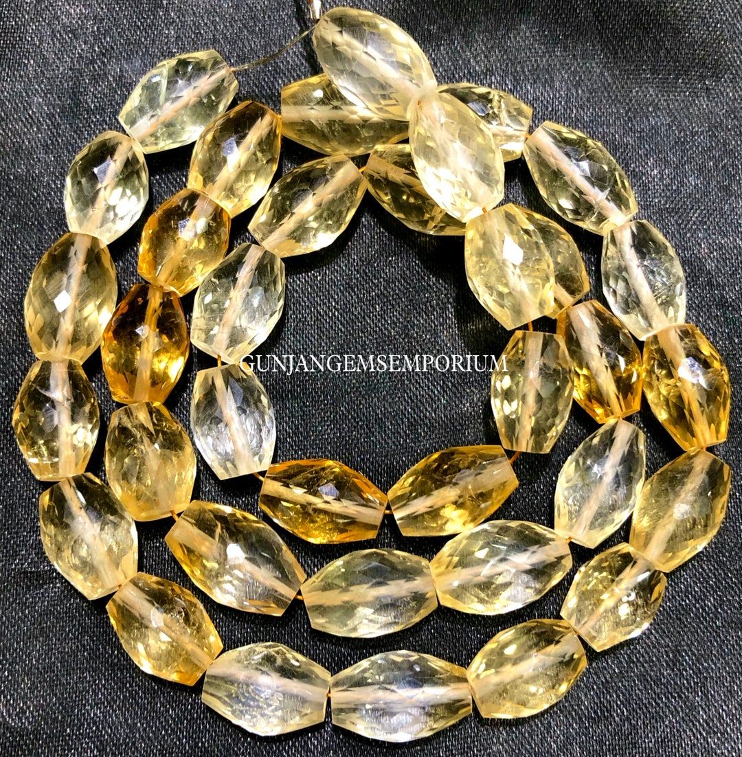 AAA+ RARE Citrine Beads Shaded Citrine Barrel Shape Beads Citrine ...