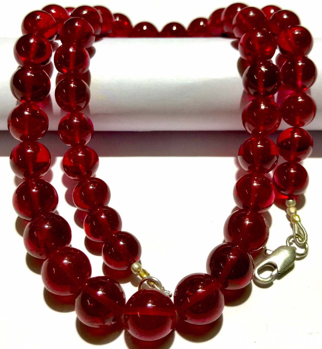 Extremely Gorgeousaaaa Blood Red Ruby Smooth Round Beads 10mm Red Ruby ...