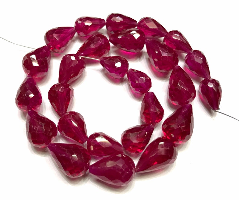 Dark RUBY Color Red CORUNDUM Faceted Gemstone Beads/913mm 18 - Etsy
