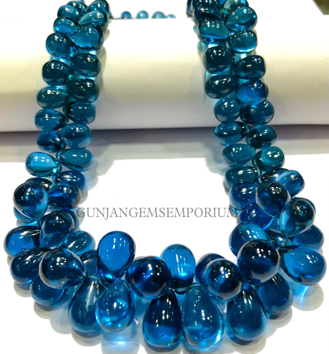So Beautiful~~aaaa+ Quality~~blue Spinel Smooth Teardrops Beads Neon ...