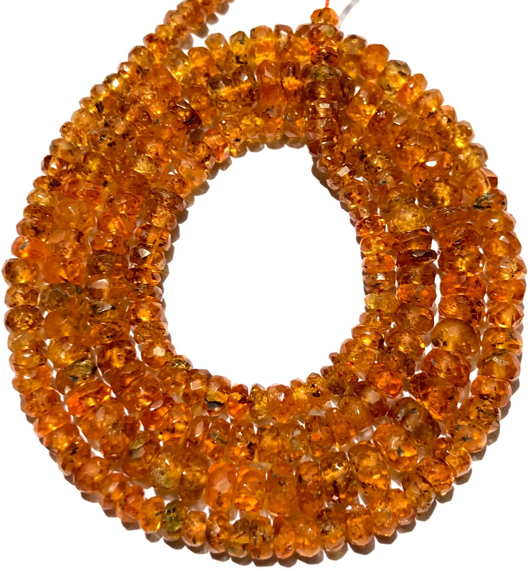 Sparkling~~mandarin Spessartite Garnet Gemstone Beads 3mm-5mm Natural ...