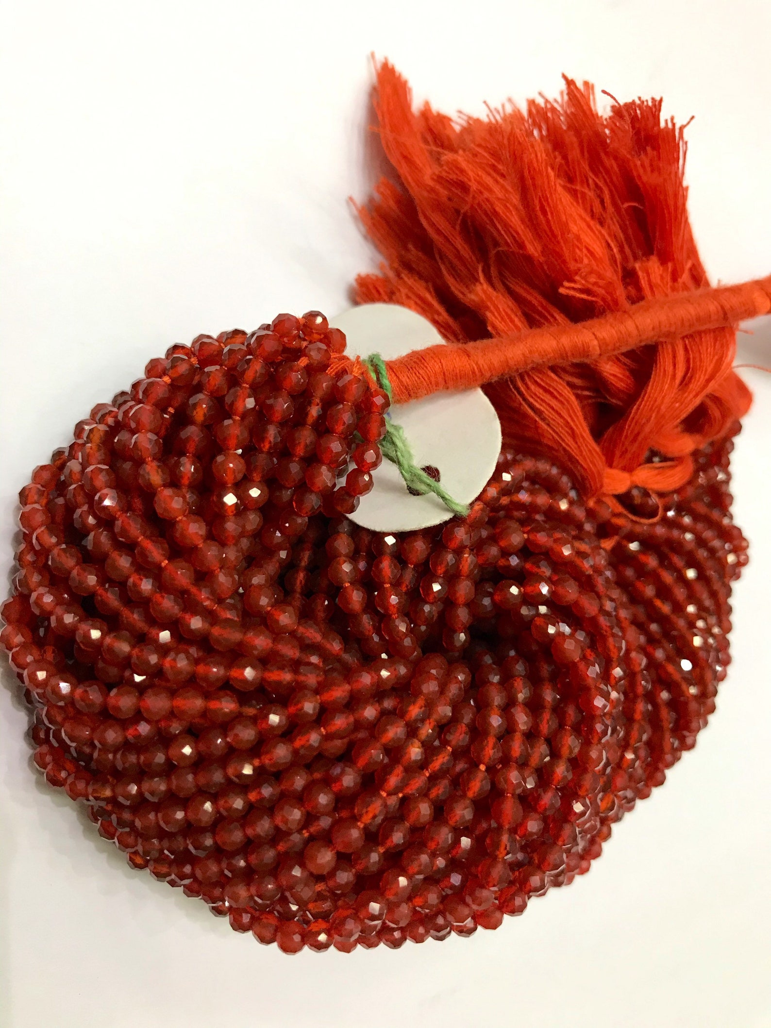 RED ONYX!! Beautiful 3.20mm Red Onyx Faceted Micro Cut Beads.13” 3.20mm ...