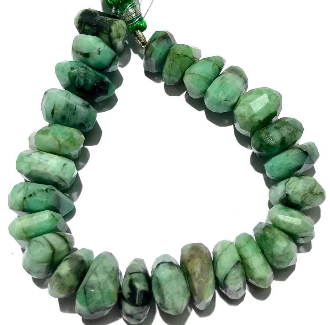 Rarest~raw Green Emerald Unusual Shape Nugget Beads Natural Green ...