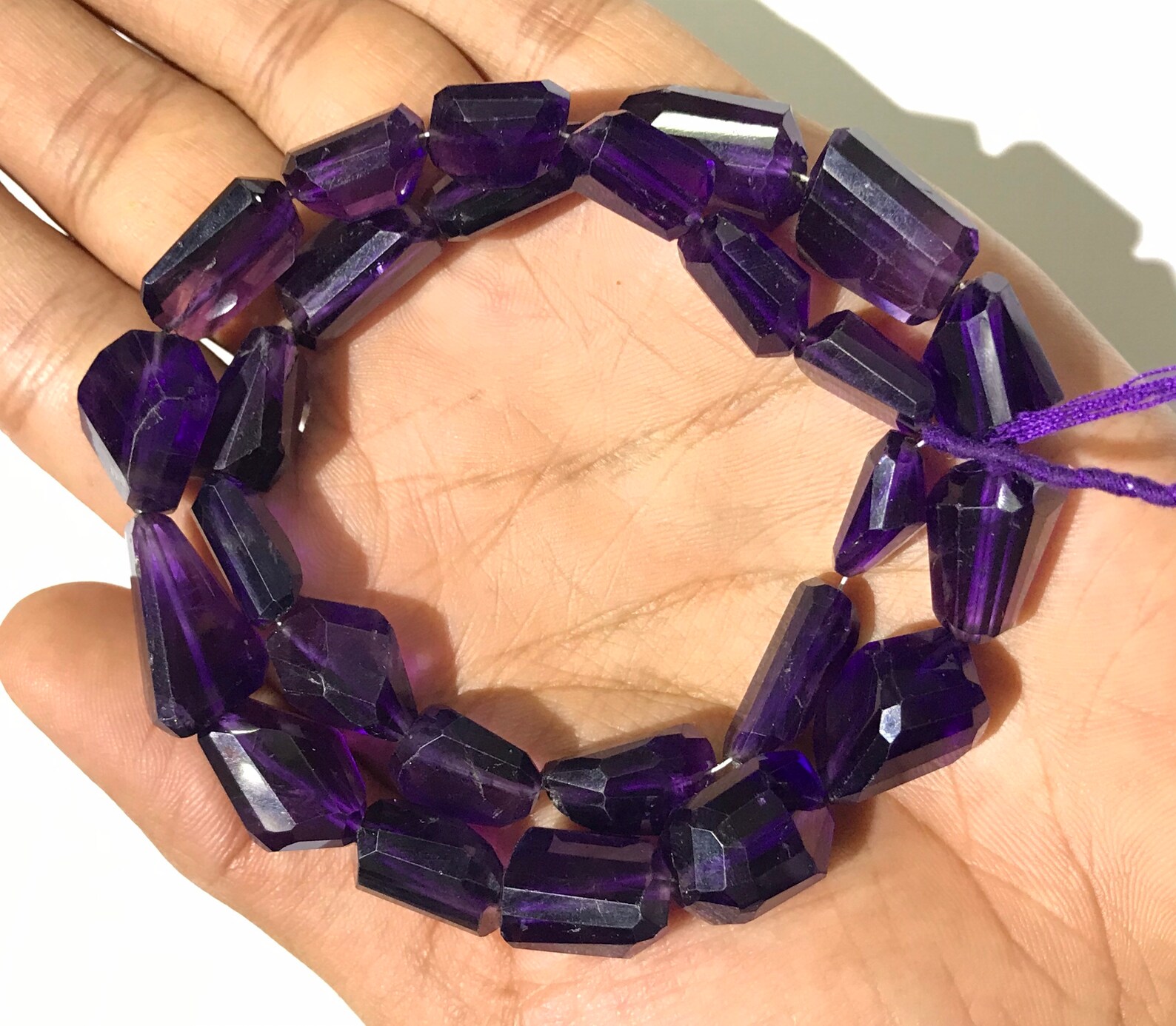 ON SALE Natural Purple Amethyst Faceted Nuggets Gemstone - Etsy