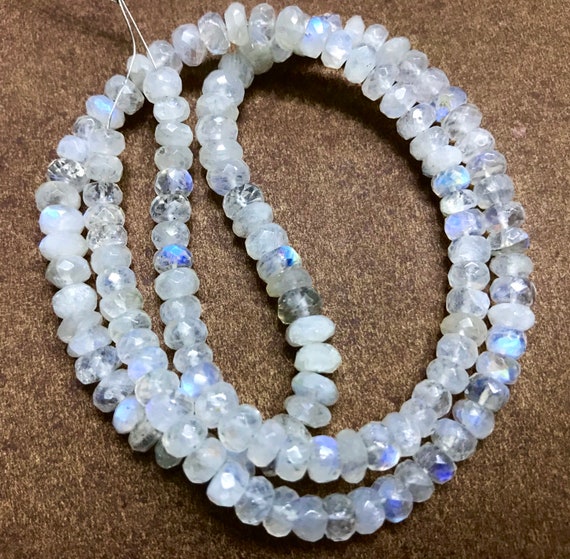 Natural and Rare WHITE RAINBOW Gemstone Beads/56mm 18 | Etsy