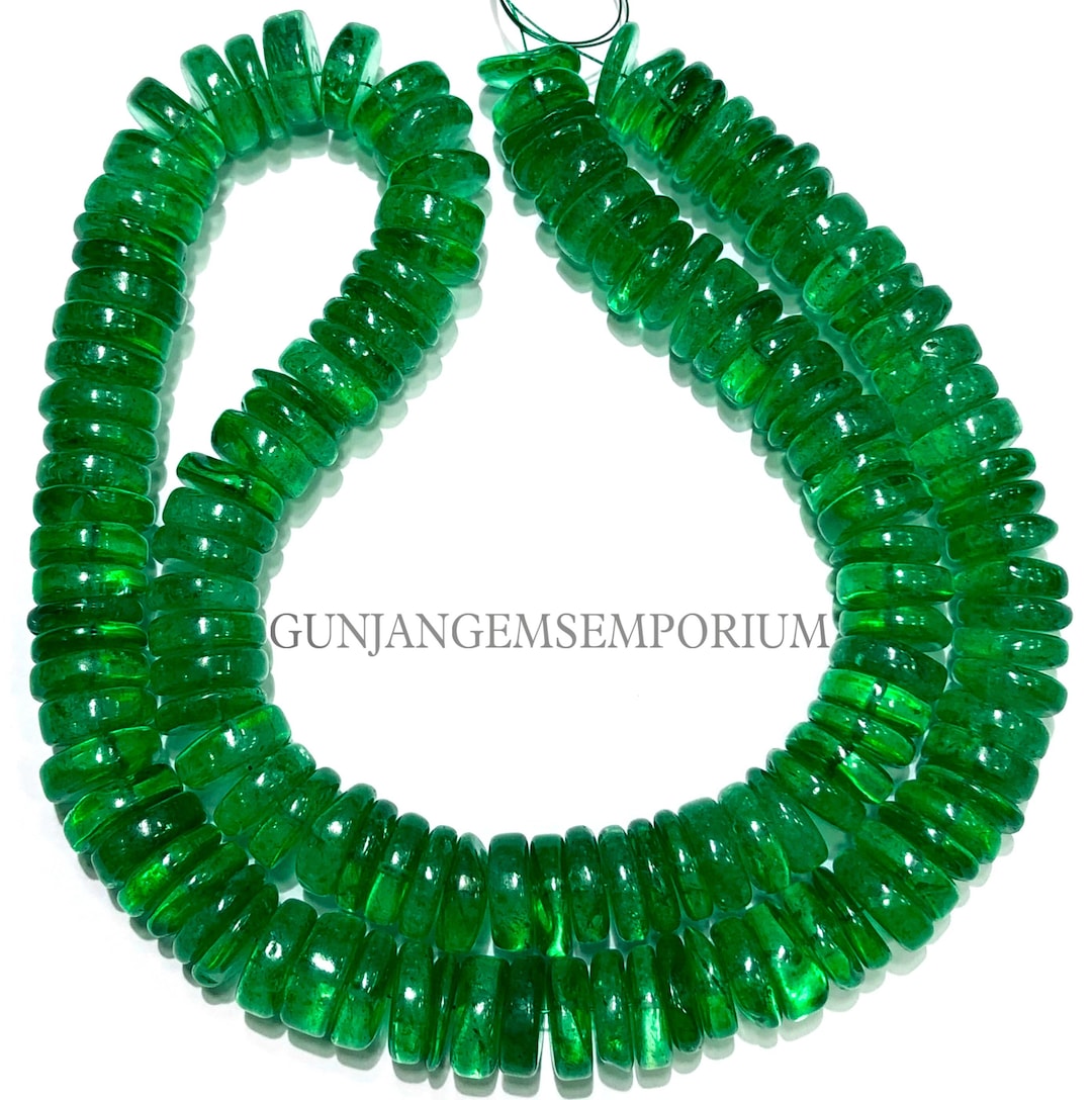 Rare Vibrant Green Beryl Beads Green Beryl Smooth Tyre Beads Smooth ...