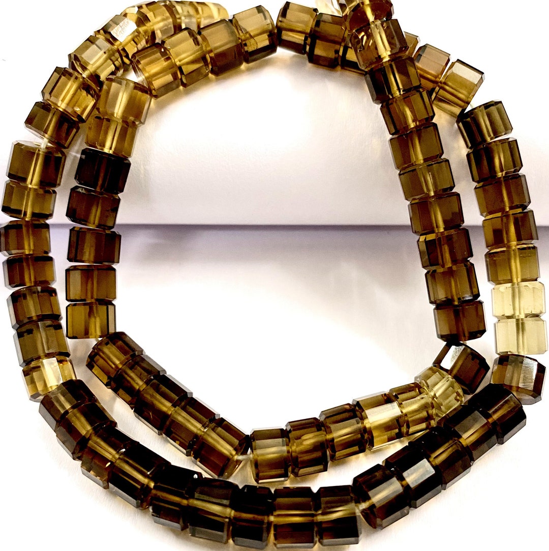 Buy AAA Beer Quartz Fancy Cut Rondelle Beads Natural Beer Quartz ...