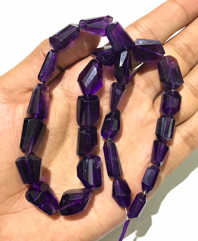 ON SALE Natural Purple Amethyst Faceted Nuggets Gemstone - Etsy