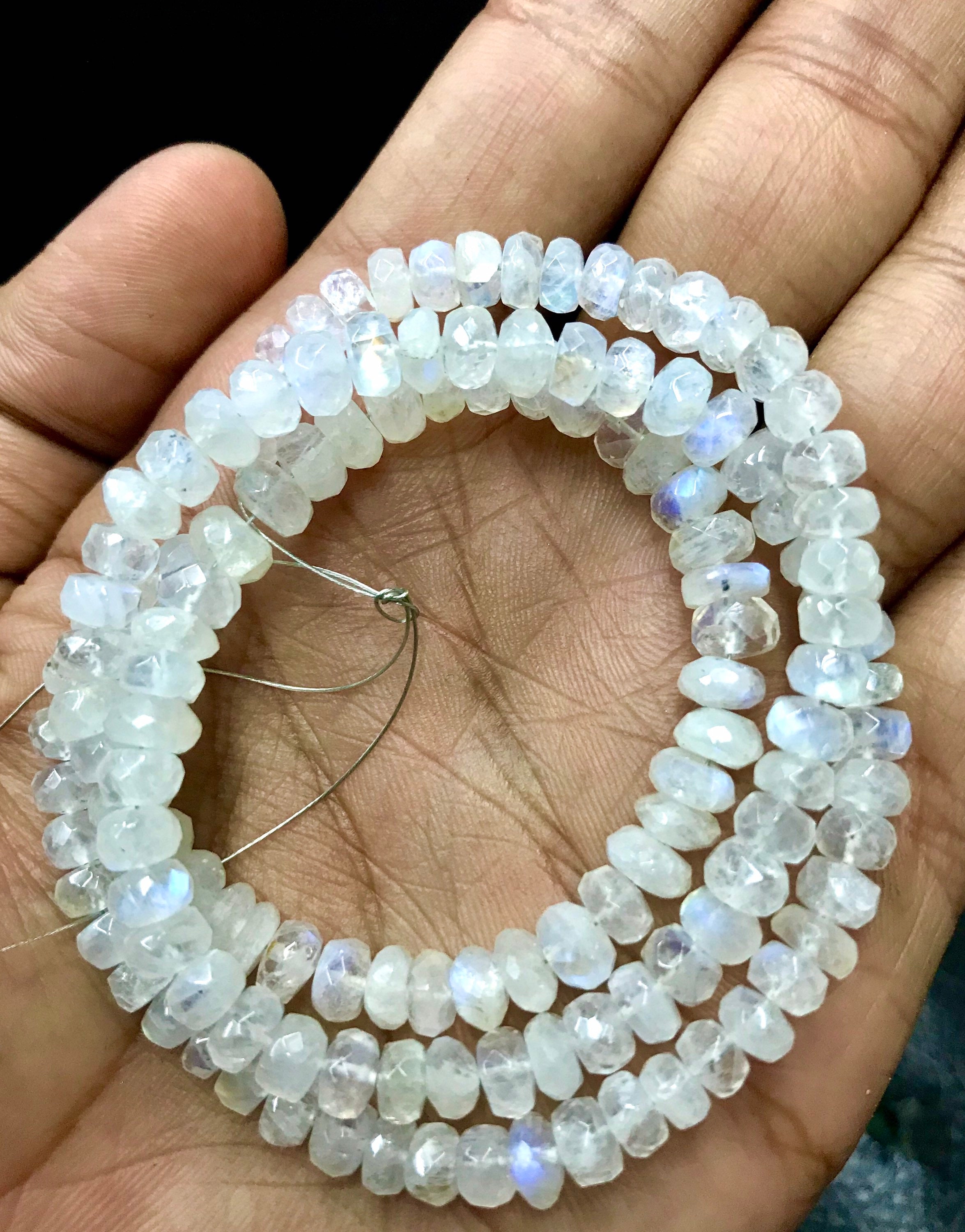 Natural and Rare WHITE RAINBOW Gemstone Beads/56mm 18 | Etsy