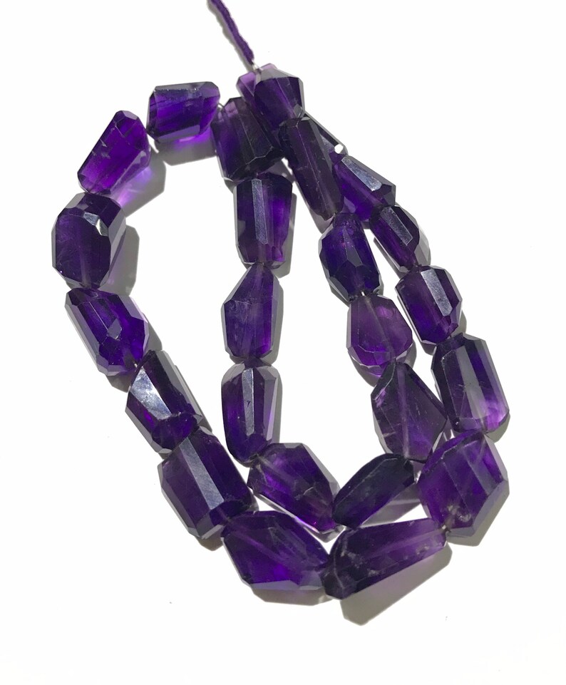 ON SALE Natural Purple Amethyst Faceted Nuggets Gemstone - Etsy