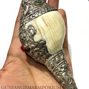 Beautiful Ancient 999 Silver Shankh Natural Sterling Silver Antique ...