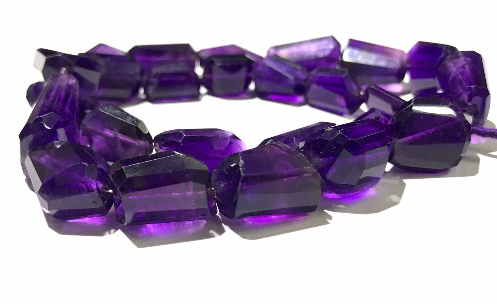 ON SALE Natural Purple Amethyst Faceted Nuggets Gemstone - Etsy