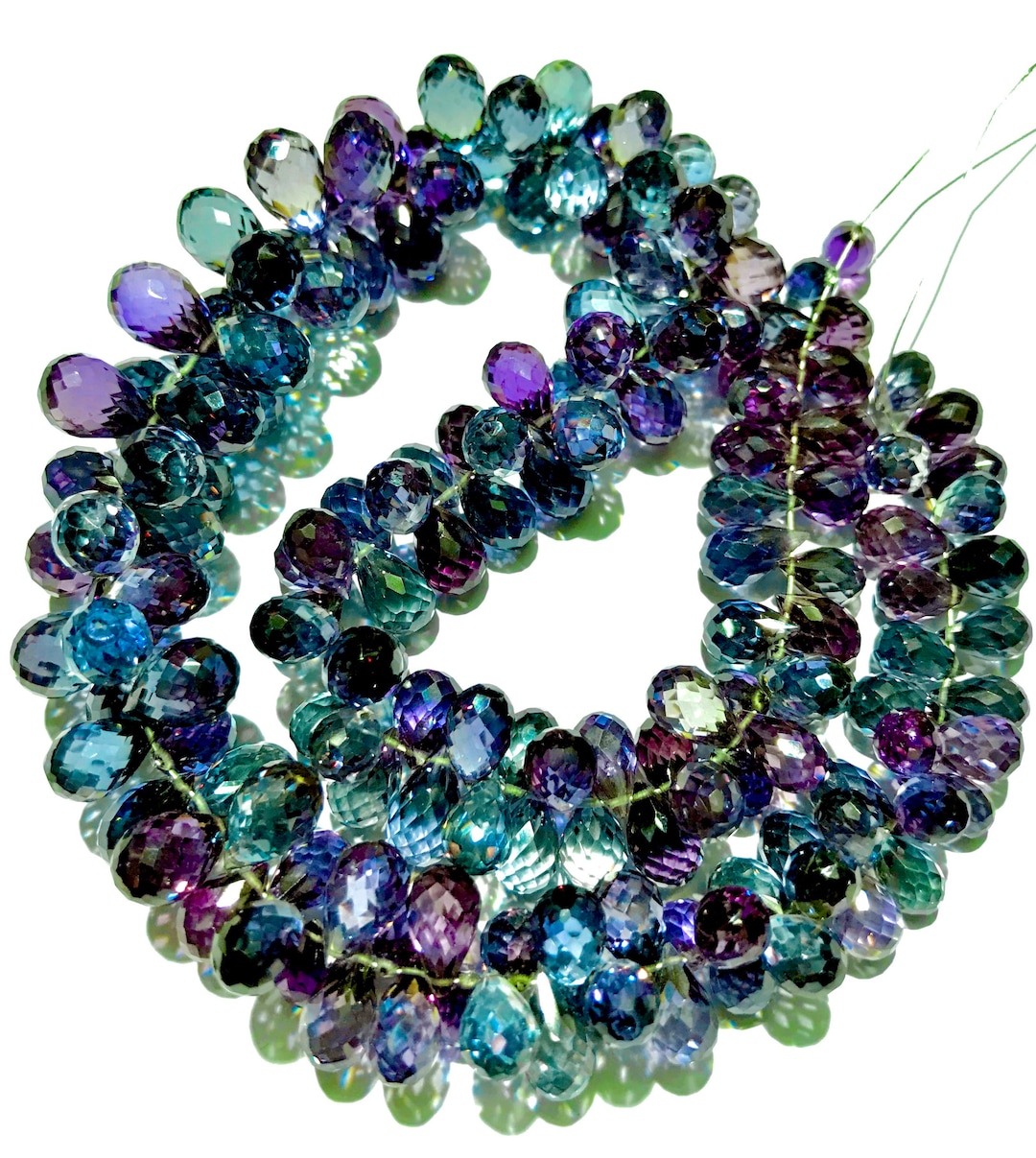 Rarestaaaa Quality Alexandrite Beads Alexandrite Faceted Teardrop Beads ...