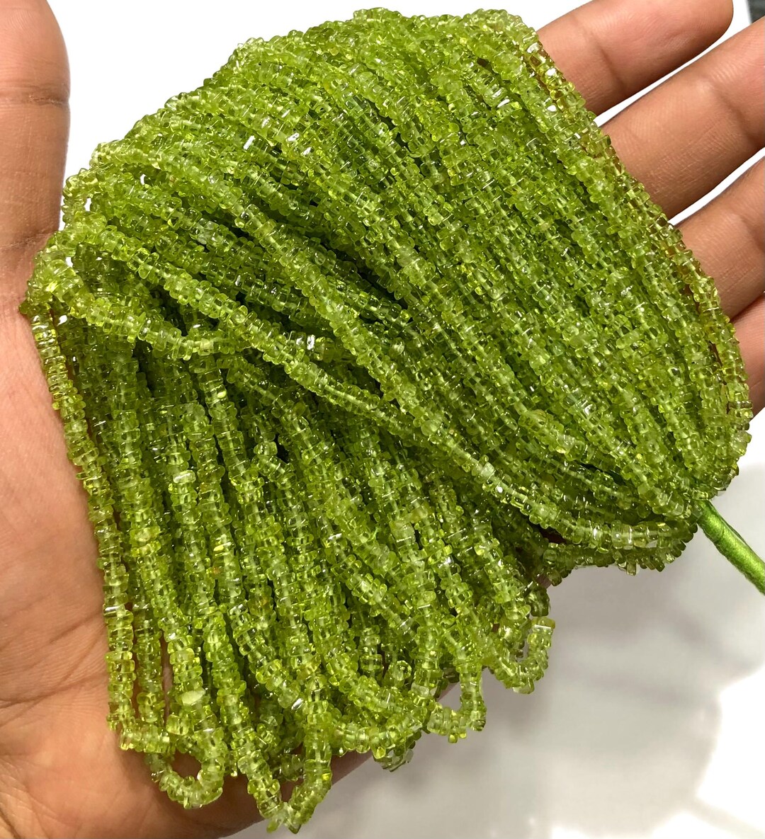 AA Green Peridot Smooth Square Beads Arizona Mined Peridot Square Shape ...