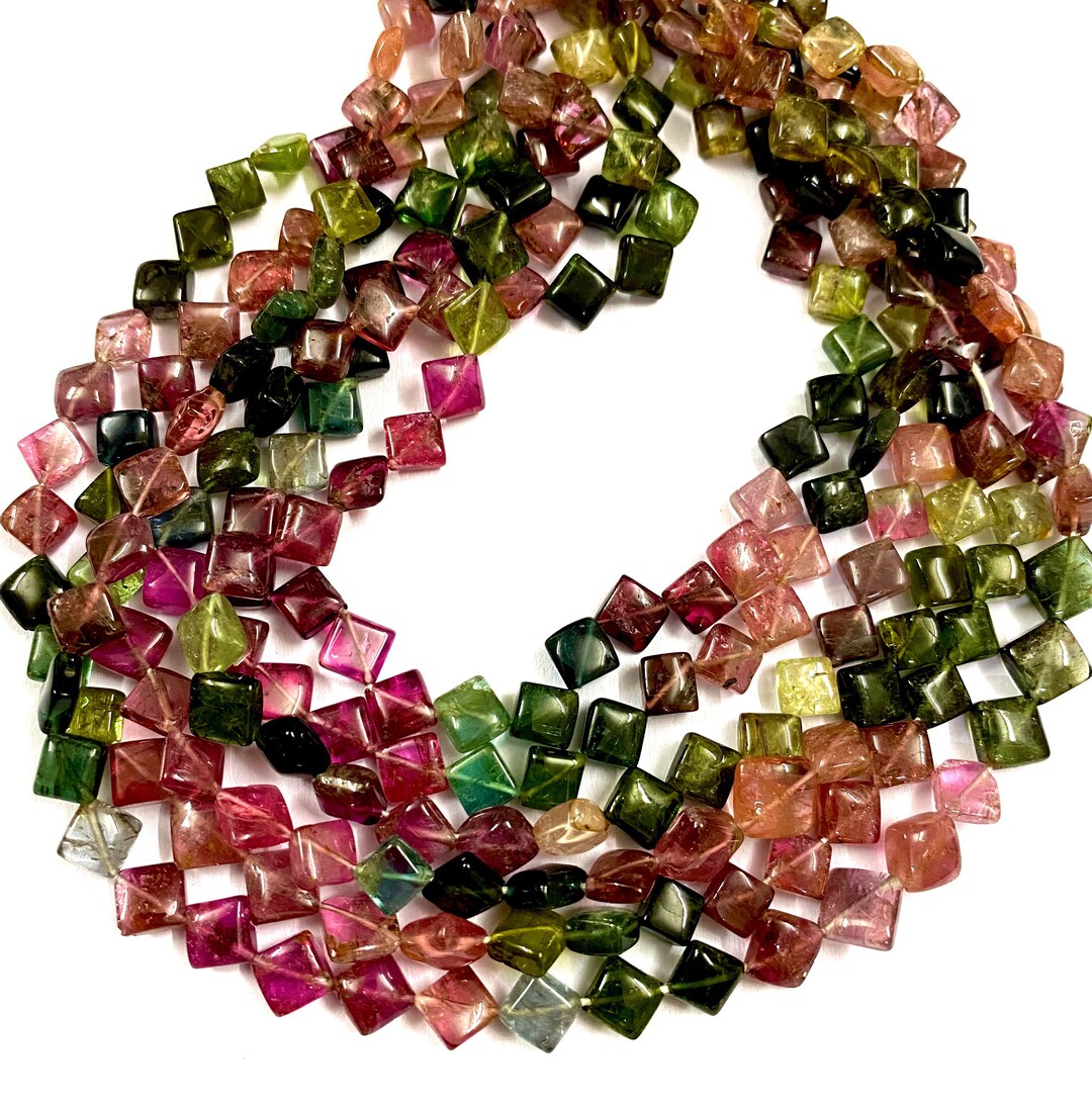AAA+ Rarest Kite Shape Multi Tourmaline Smooth Beads 7mm Multi ...