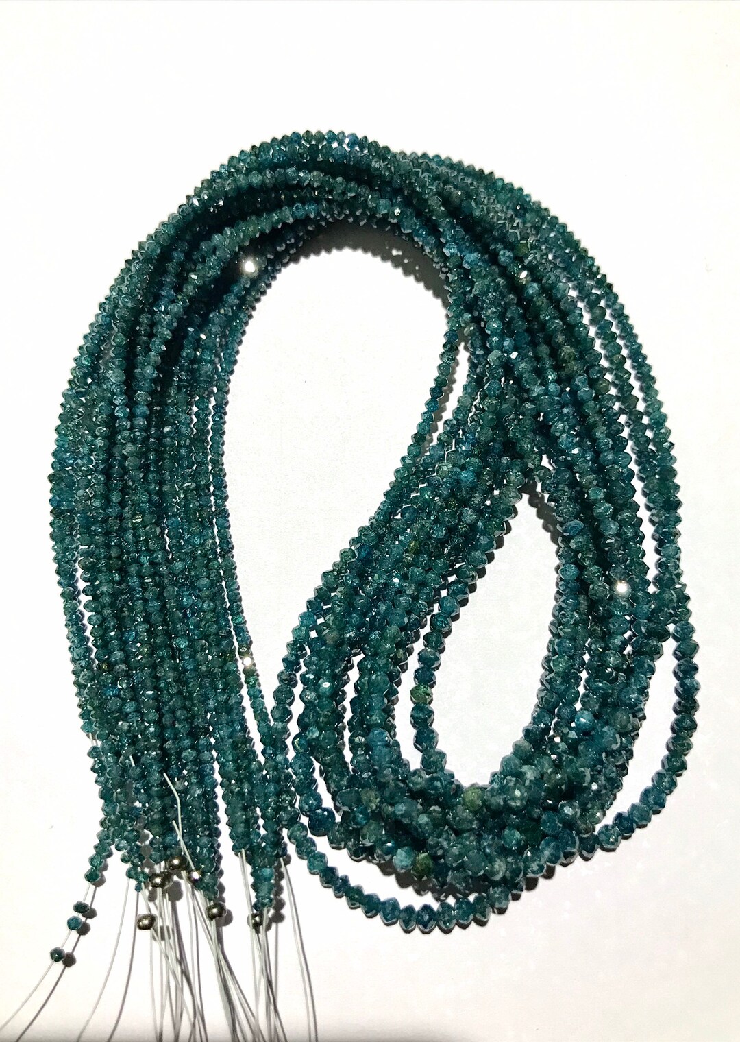 Certified~blue Diamond~aaa++ Blue Diamond Beads 100% Natural Blue ...