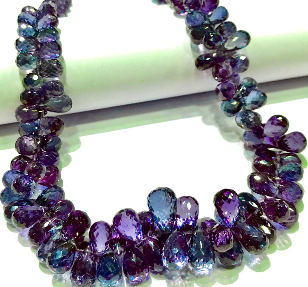 Extremely Rare~~aaaa+ Grade~~ Alexandrite Faceted Teardrops Beads Color ...