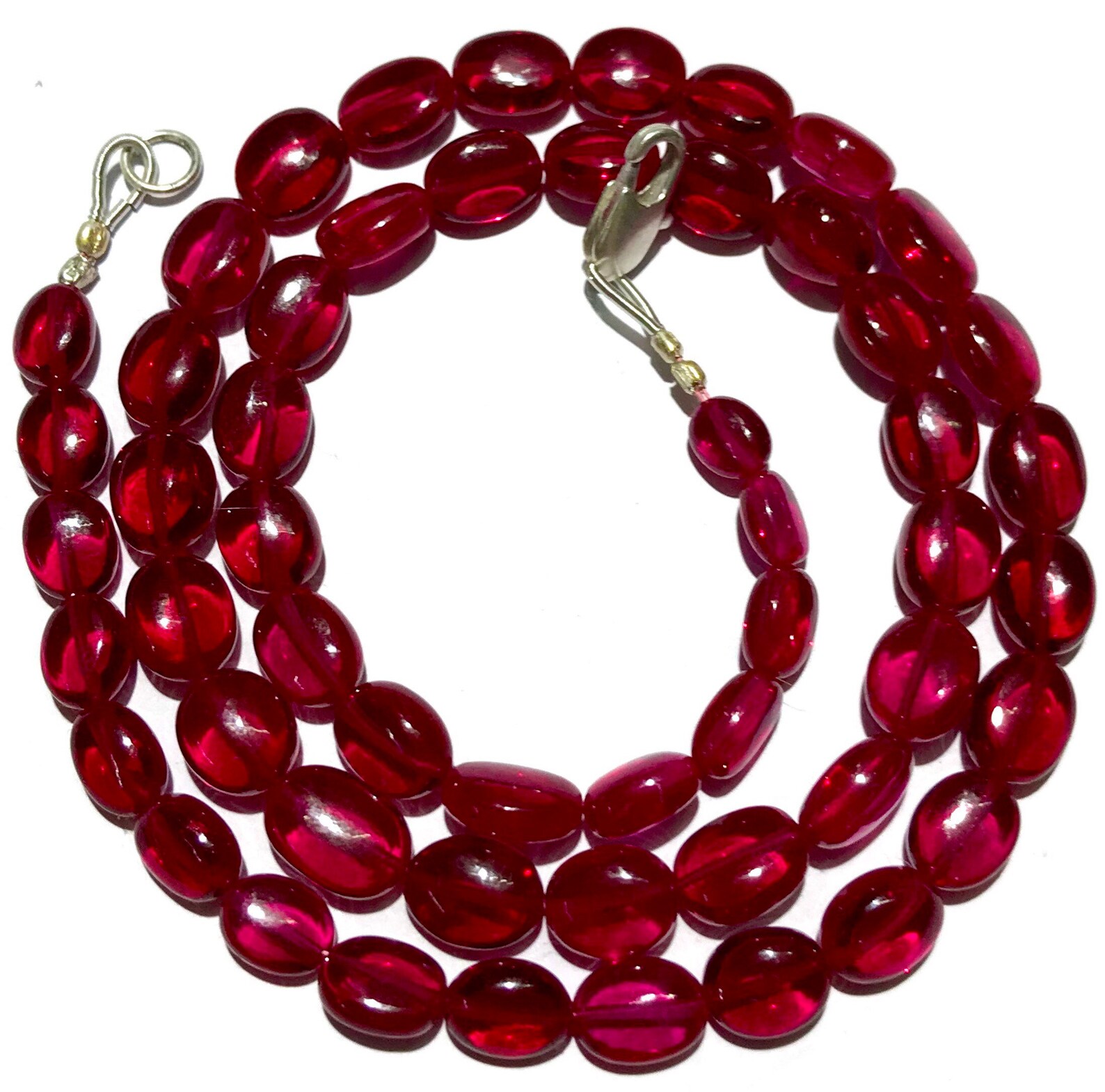 AAA++ Extremely Beautiful~ruby Smooth Beads Ruby Smooth Oval Shape ...