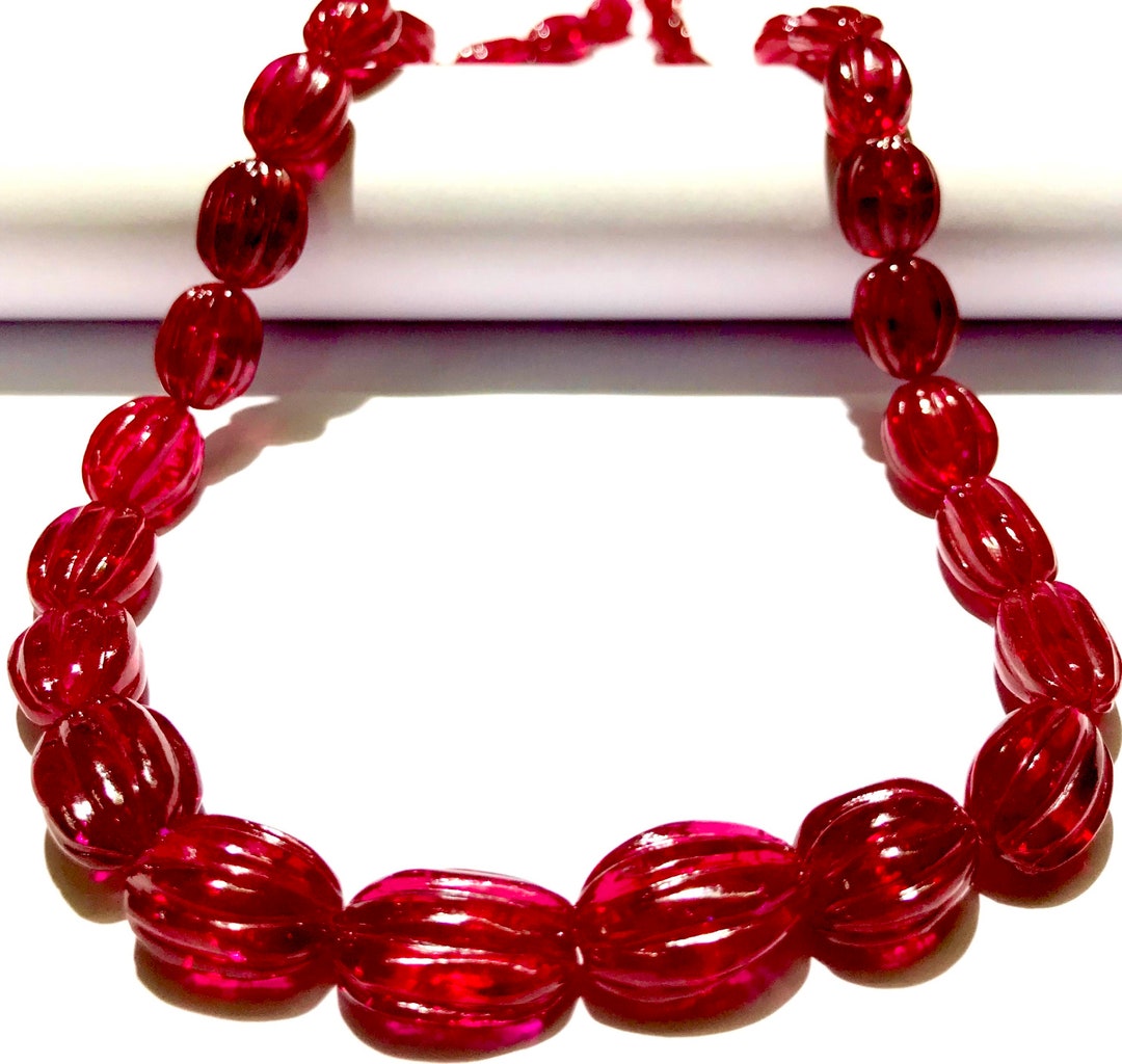 Sparkling Gorgeous~~aaaa+ Quality~ruby Nugget Beads Necklace Red Ruby ...