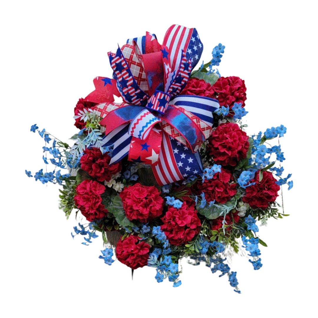 Spring Everyday Wreath for Front Door Patriotic Colors Can Also Be Used ...