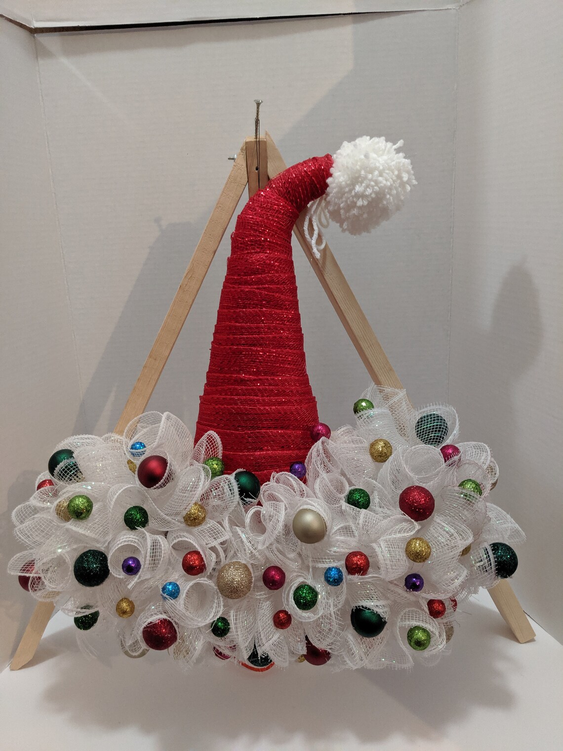 Corona de sombrero de Santa de Navidad pared colgante | Etsy