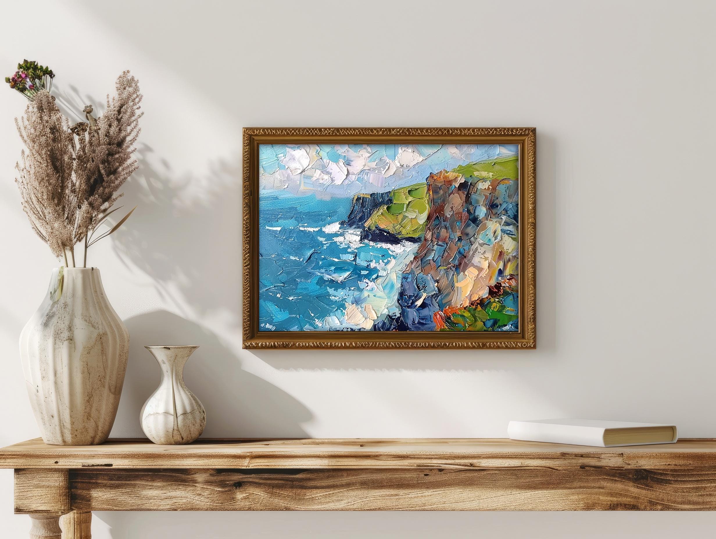 Cliffs of Moher Painting Ireland Oil Painting Irish Coastal Original ...