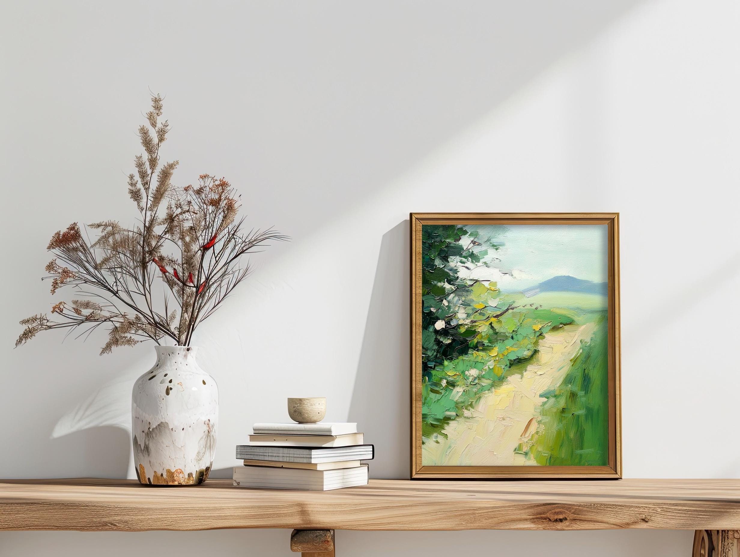 Nebraska Painting Sage Green Landscape Oil Painting Countryside ...