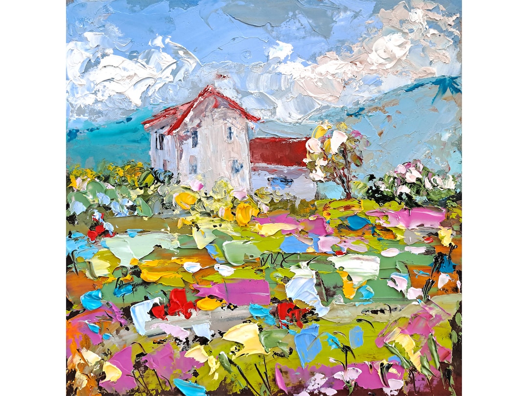 Ireland Painting Irish Original Art Landscape Oil Painting Meadow Small ...