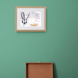 Aspen Painting Birch Tree Original Art Watercolor Snow Trees Landscape ...