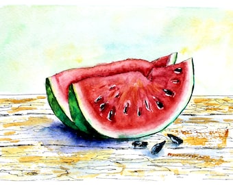 Watermelon Painting | Etsy