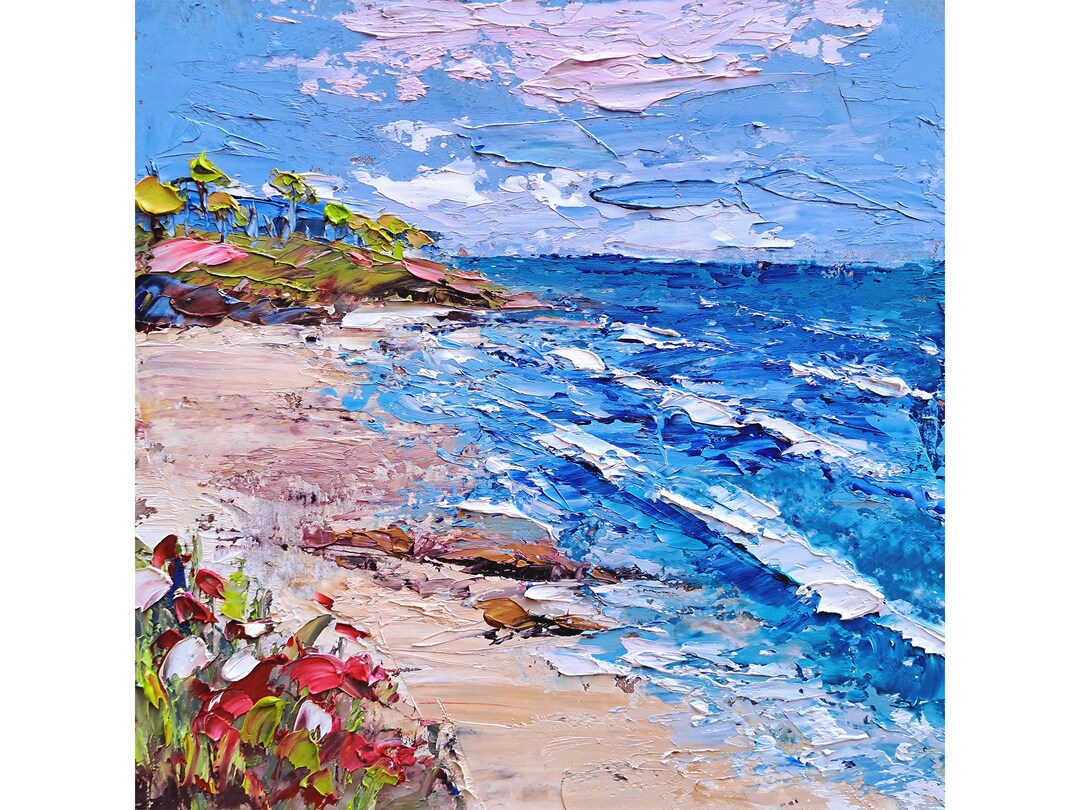 Monterey Painting Carmel Beach Original Art Abstract Seascape Impasto ...