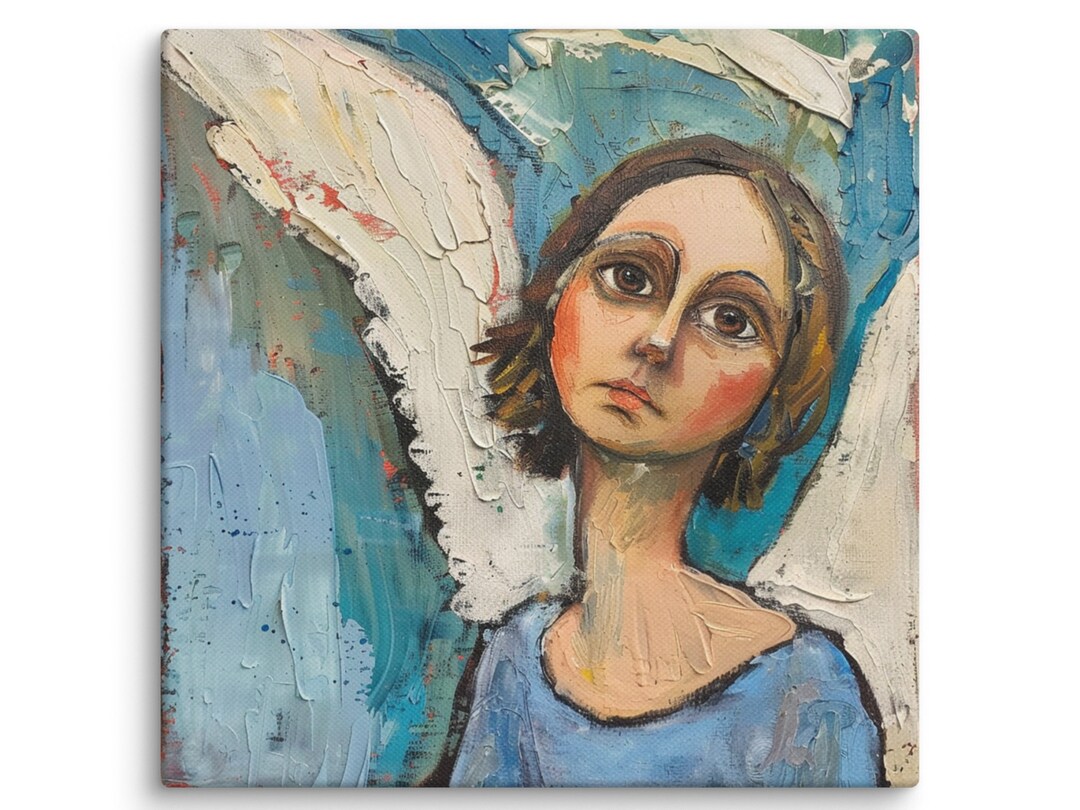 Angel Painting on Canvas Woman Portrait Original Oil Painting Girl ...