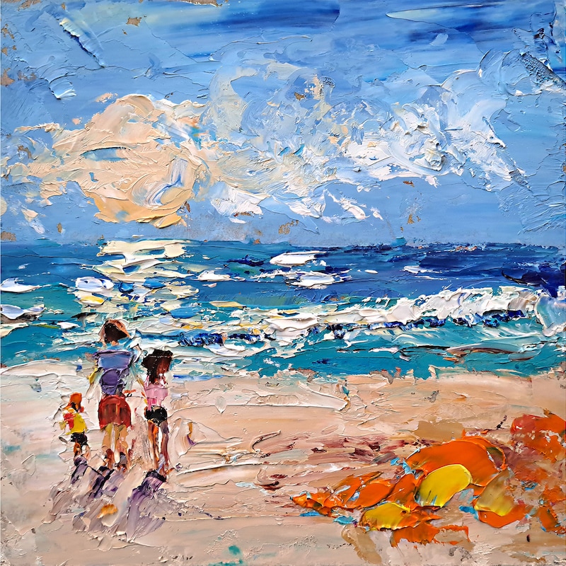 Beach Scene Painting - Etsy