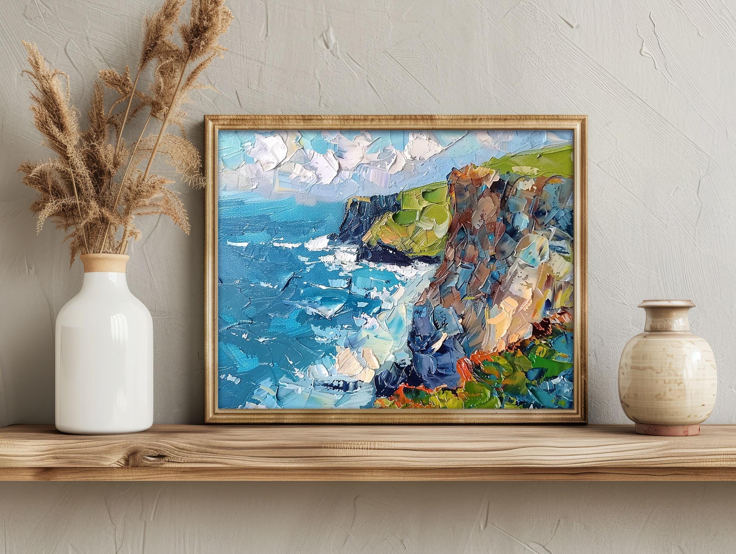 Cliffs of Moher Painting Ireland Oil Painting Irish Coastal Original ...