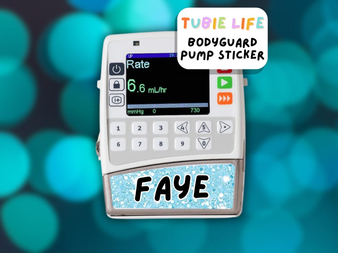 TPN Pump Sticker for Bodyguard Parenteral Feeding Pump Tubie Life Blue ...