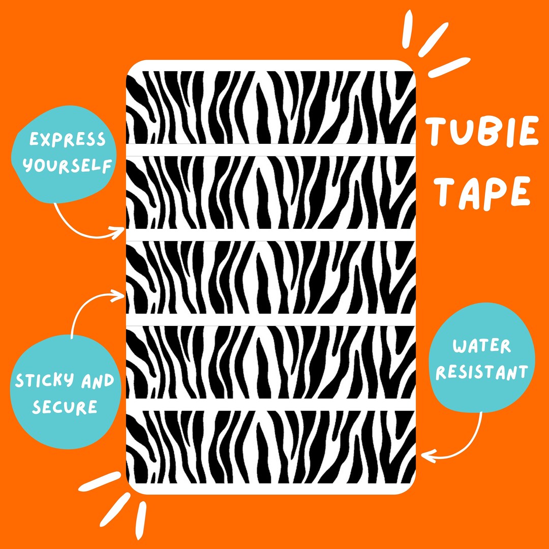 TUBIE TAPE Zebra Tubie Life Ng Tube Tape - Etsy