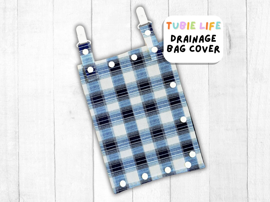 Drainage Bag Cover Tubie Life Catheter Cover Blue Plaid - Etsy