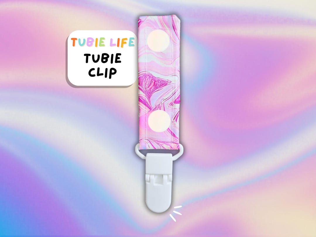 Tubie Clip Tubie Life Connector Clip Line Clip Pink Swirl - Etsy