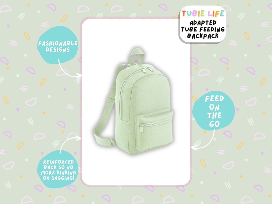 Tubie Life Adapted Backpack Mini Essentials Pistachio Feeding Tube ...