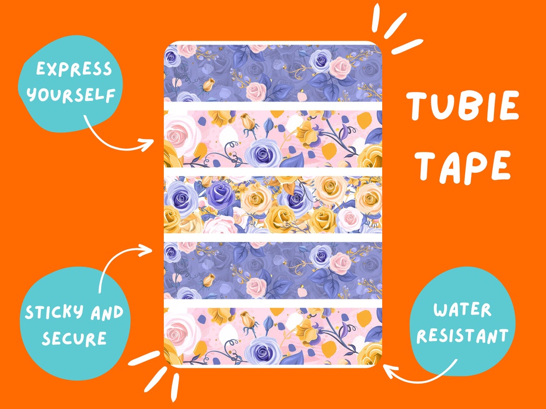 TUBIE TAPE Floral Tubie Life Ng Tube Tape - Etsy