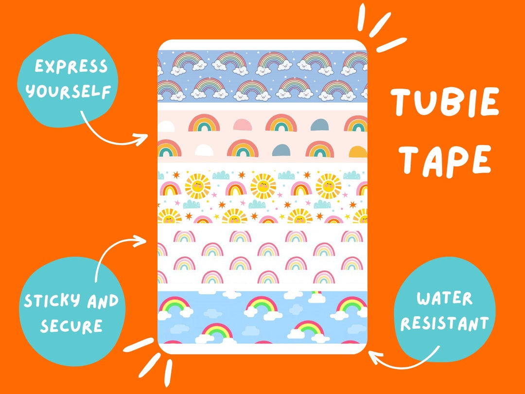 Tubie Tape RAINBOW TUBIE TAPE Multi Tubie Life Ng Tube Tape - Etsy UK