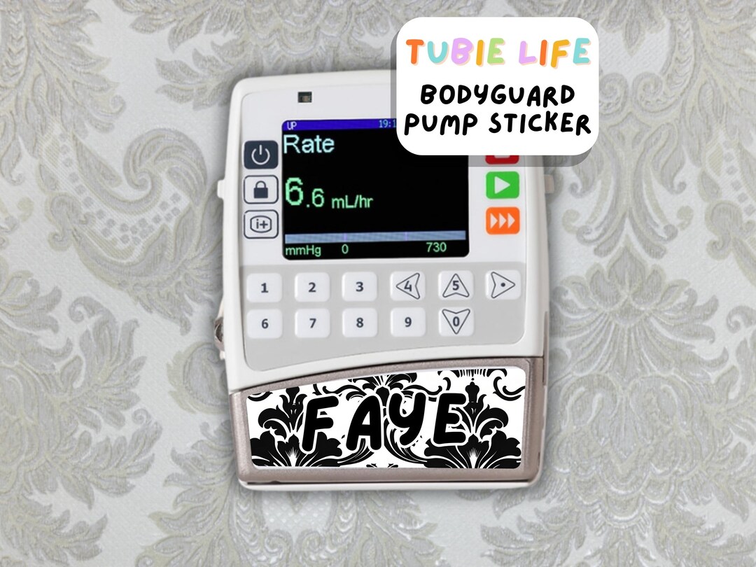TPN Pump Sticker for Bodyguard Parenteral Feeding Pump Tubie Life Black ...