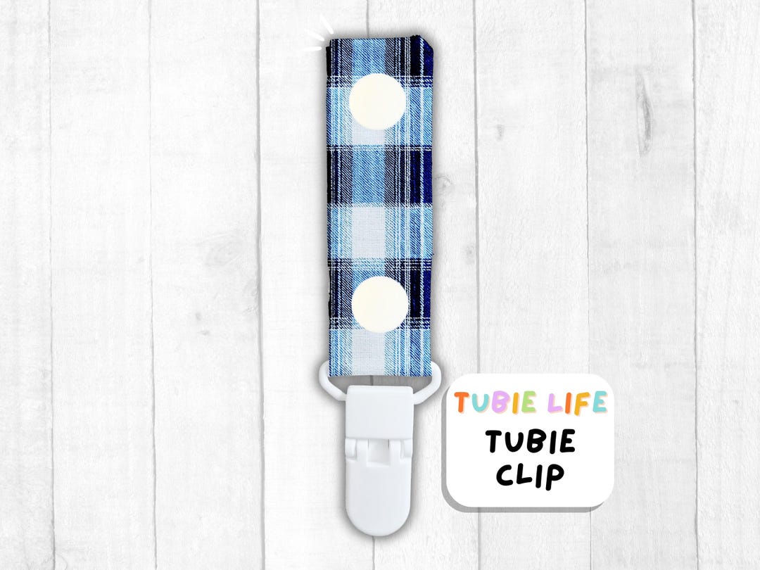 Tubie Clip Tubie Life Connector Clip Line Clip Blue Plaid - Etsy