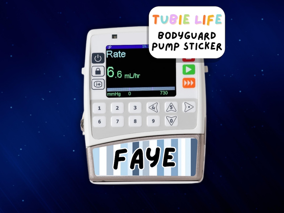 TPN Pump Sticker for Bodyguard Parenteral Feeding Pump Tubie Life Blue ...