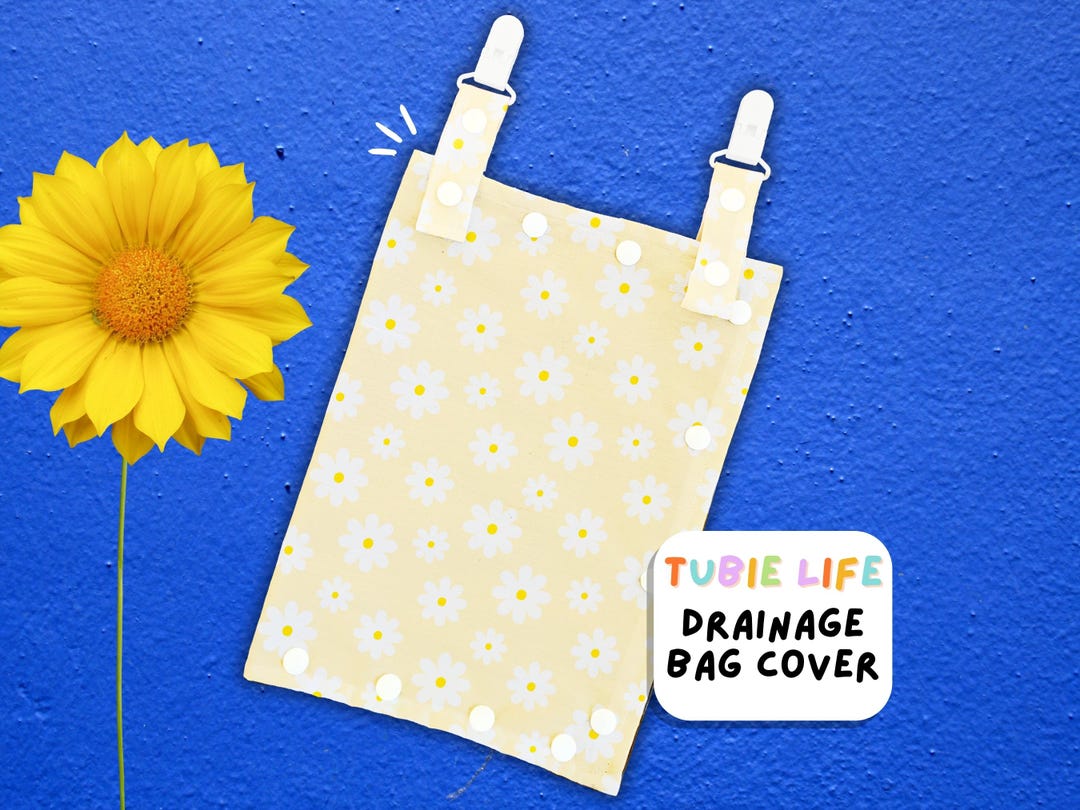 Drainage Bag Cover Tubie Life Catheter Cover Yellow Daisy - Etsy