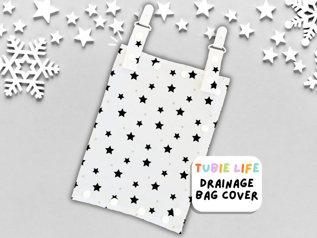 Drainage Bag Cover Tubie Life Catheter Cover Black and White Stars - Etsy