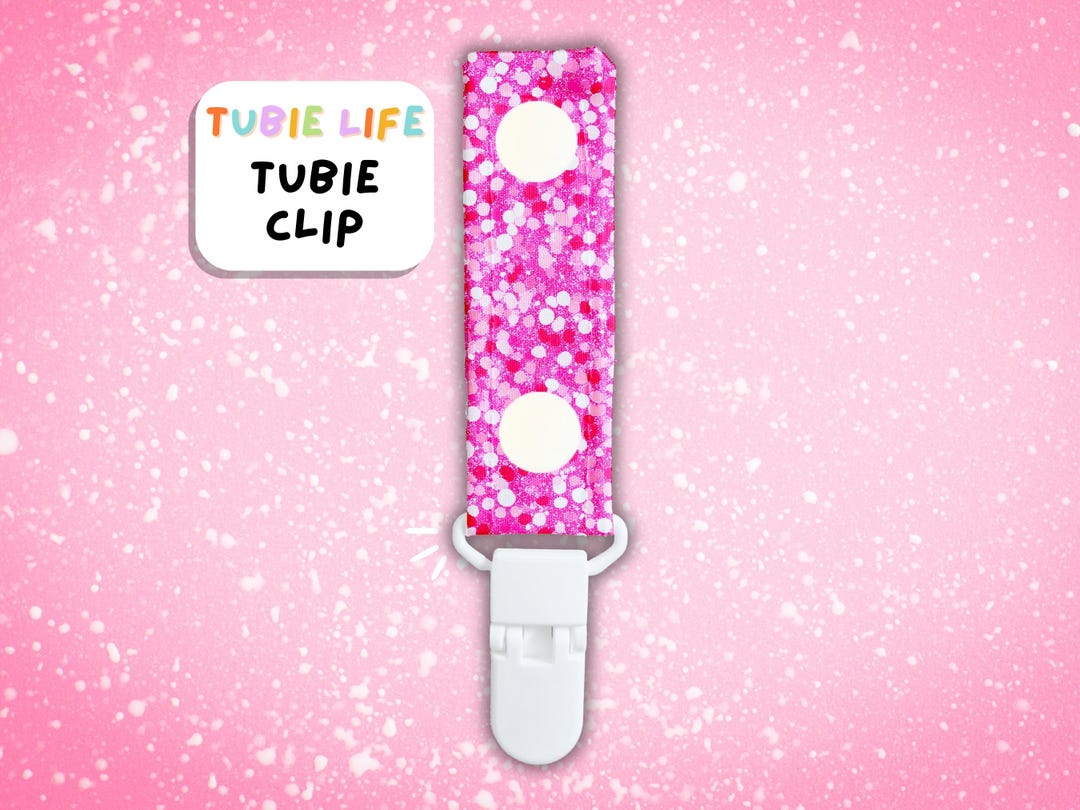 Tubie Clip Tubie Life Connector Clip Line Clip Pink Glitter Effect - Etsy