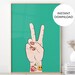Retro Peace Sign Poster. Hand Sign. Line Art. Green Peace Poster. Hands ...